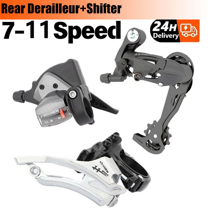 MICRONEW Tourney Shifter 7/8/9/10/11 Speed MTB Rear Derailleur Groupset ...
