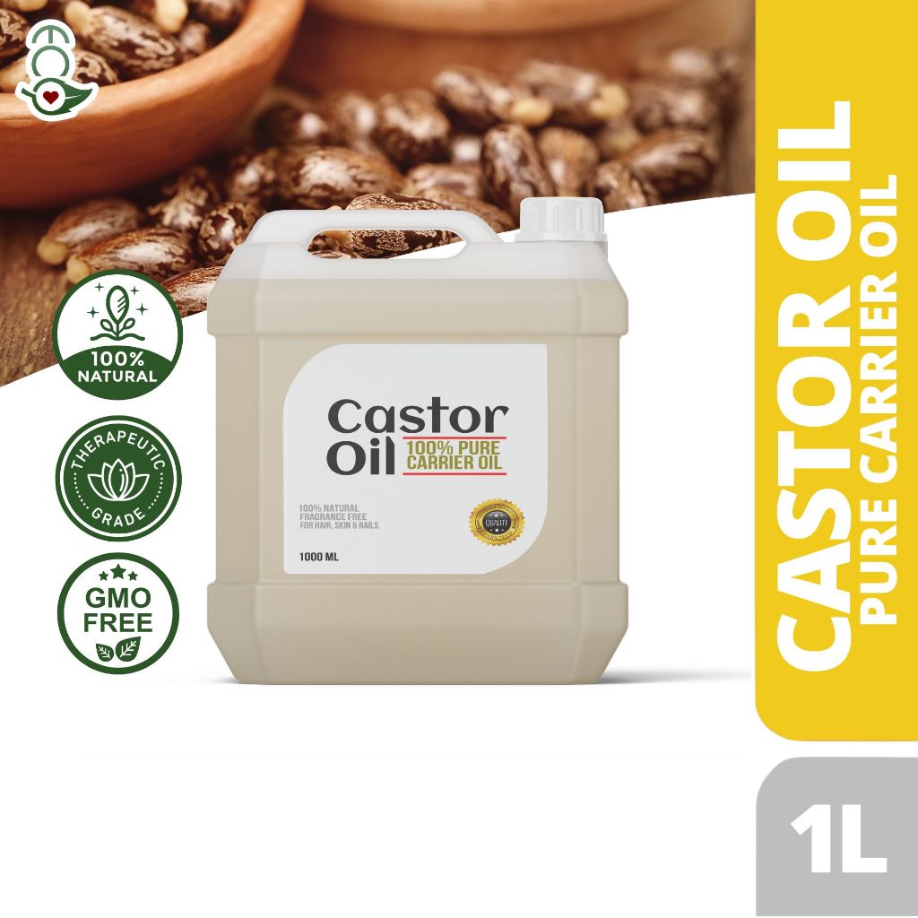 Cold-Pressed Castor Oil 1 Liter – 100% Pure for Hair Growth, Skin Care ...