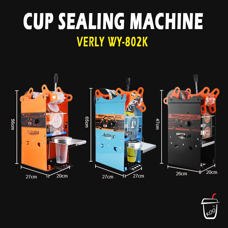 Verly Sealing Machine Heavy Manual Sealer Milk Tea Cup Plastic Cup Can ...