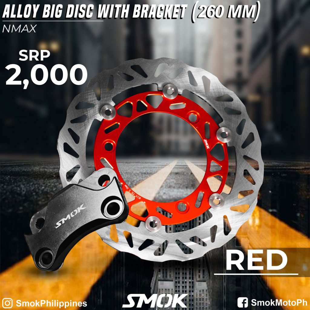 Alloy Big Disc with bracket (260mm NMAX AEROX V1 V2) (300mm Sniper150/155) | Shopee Philippines