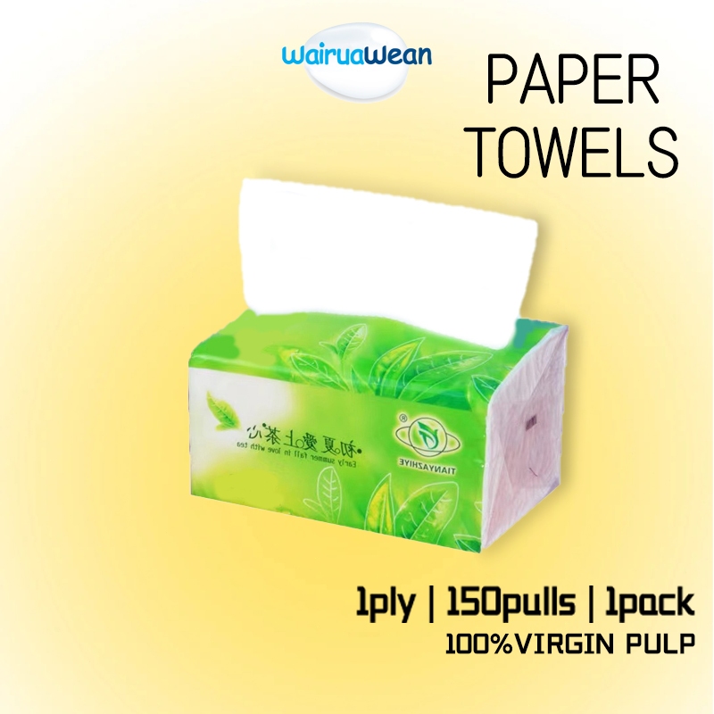 Interfolded Paper Towel IPT 1 ply 150 sheets [ VIRGIN PULP / Green ...