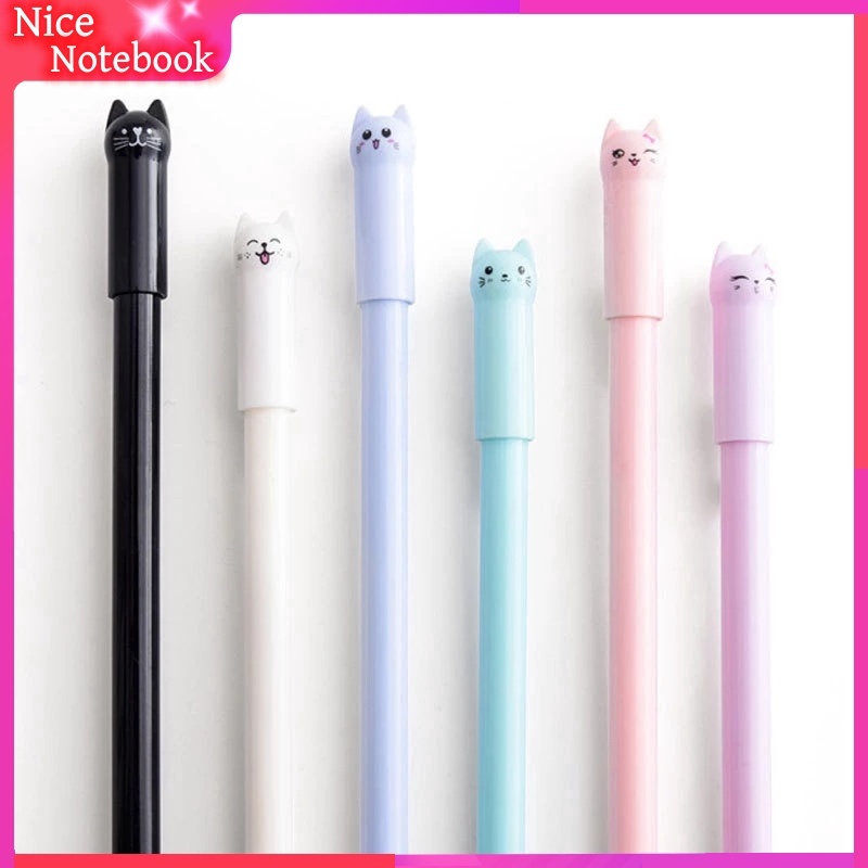 Cute Gel Pen Black Ink 0.5mm Writing Office Student Gel Pen School ...