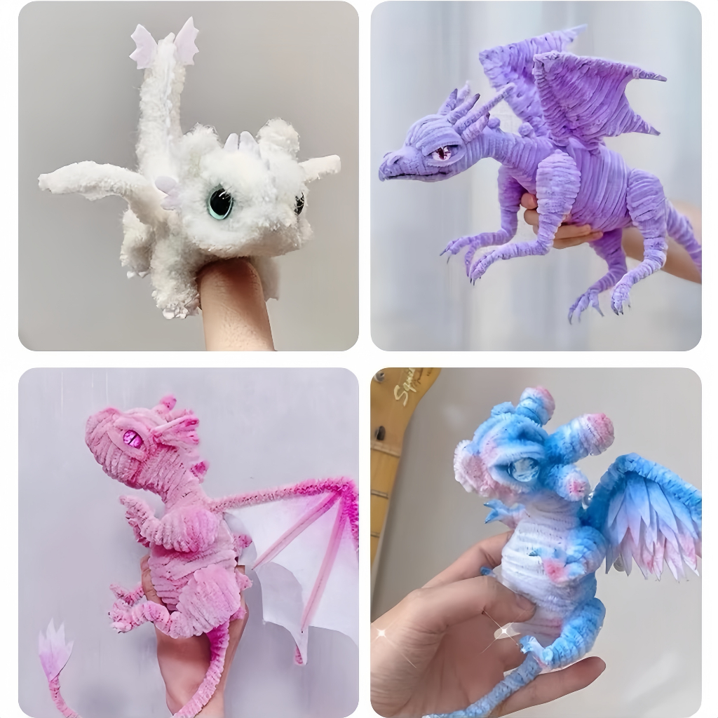 50pcs Colorful Fuzzy Wire Pipe Craft Flower Chenille Children's DIY ...