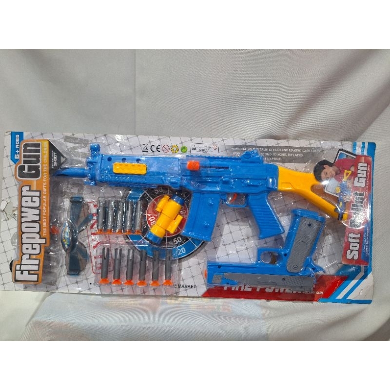 nerf gun toy soft bullets 2in1 ,13pcs bullets with eye glas | Shopee ...