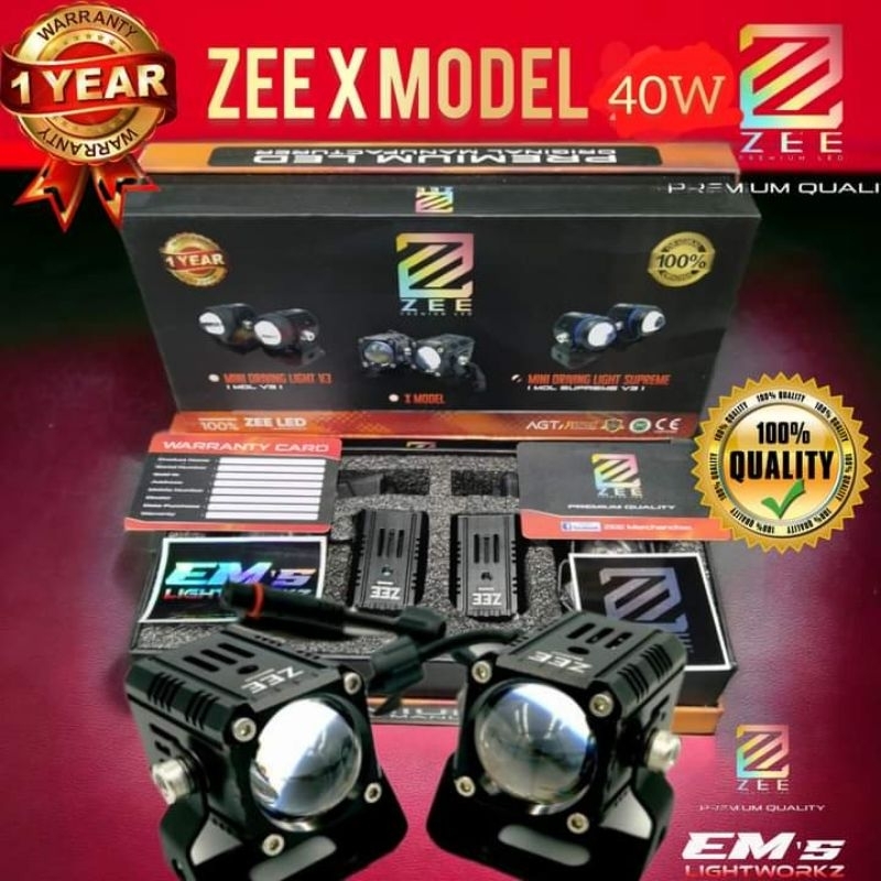 ZEE X MODEL 40WATTS MINI DRIVING LIGHT 1-YEAR WARRANTY | Shopee Philippines