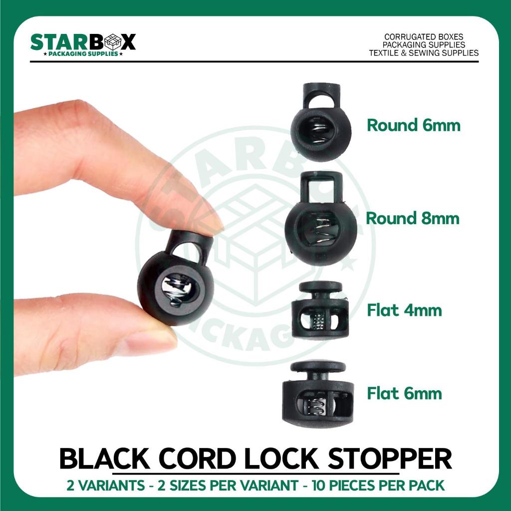 Starbox 10pcs Spring Load Plastic Round Toggle Stopper Cord Locks End Shopee Philippines