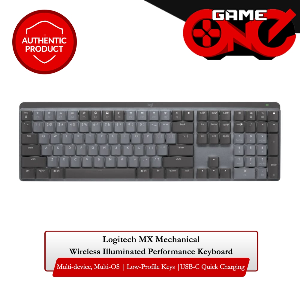 Logitech MX Mechanical Wireless Illuminated Performance Keyboard ...