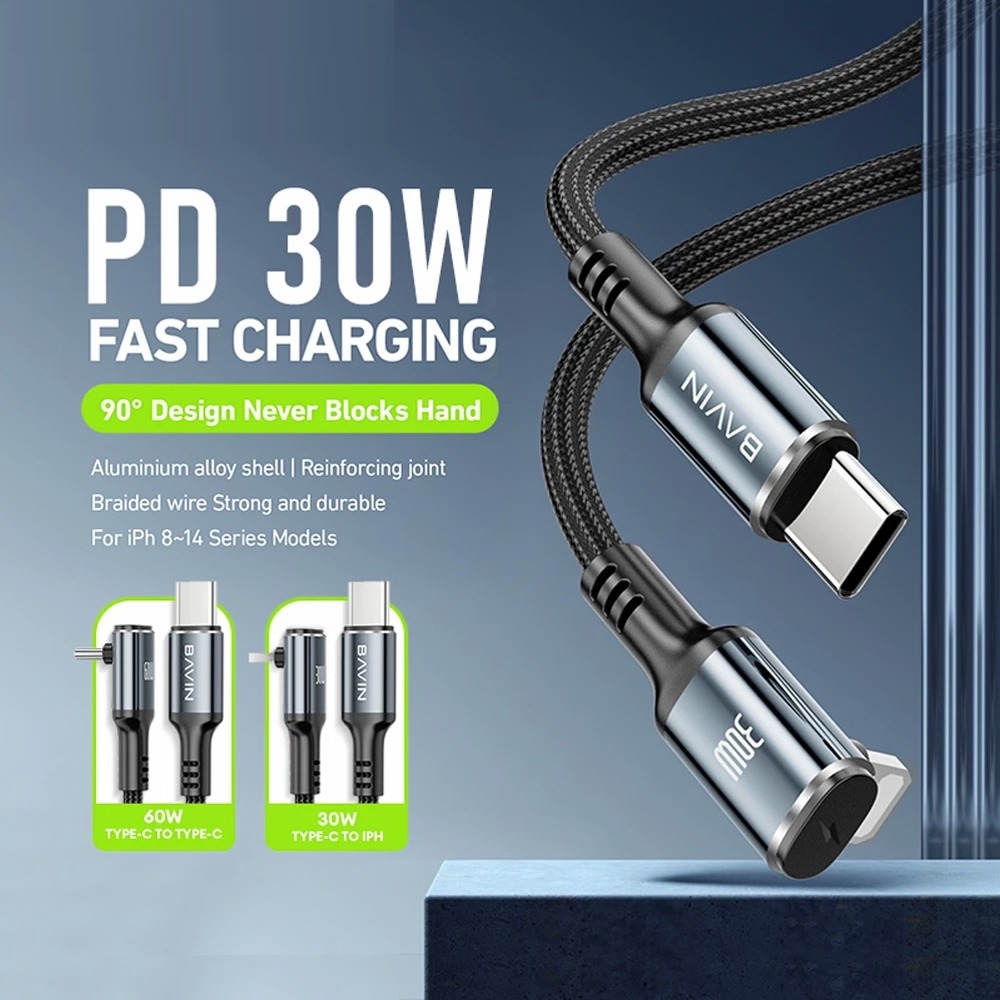 KUKU BAVIN CB336 60W 30W PD Fast Charging USB-C Gaming Data Cable for ...