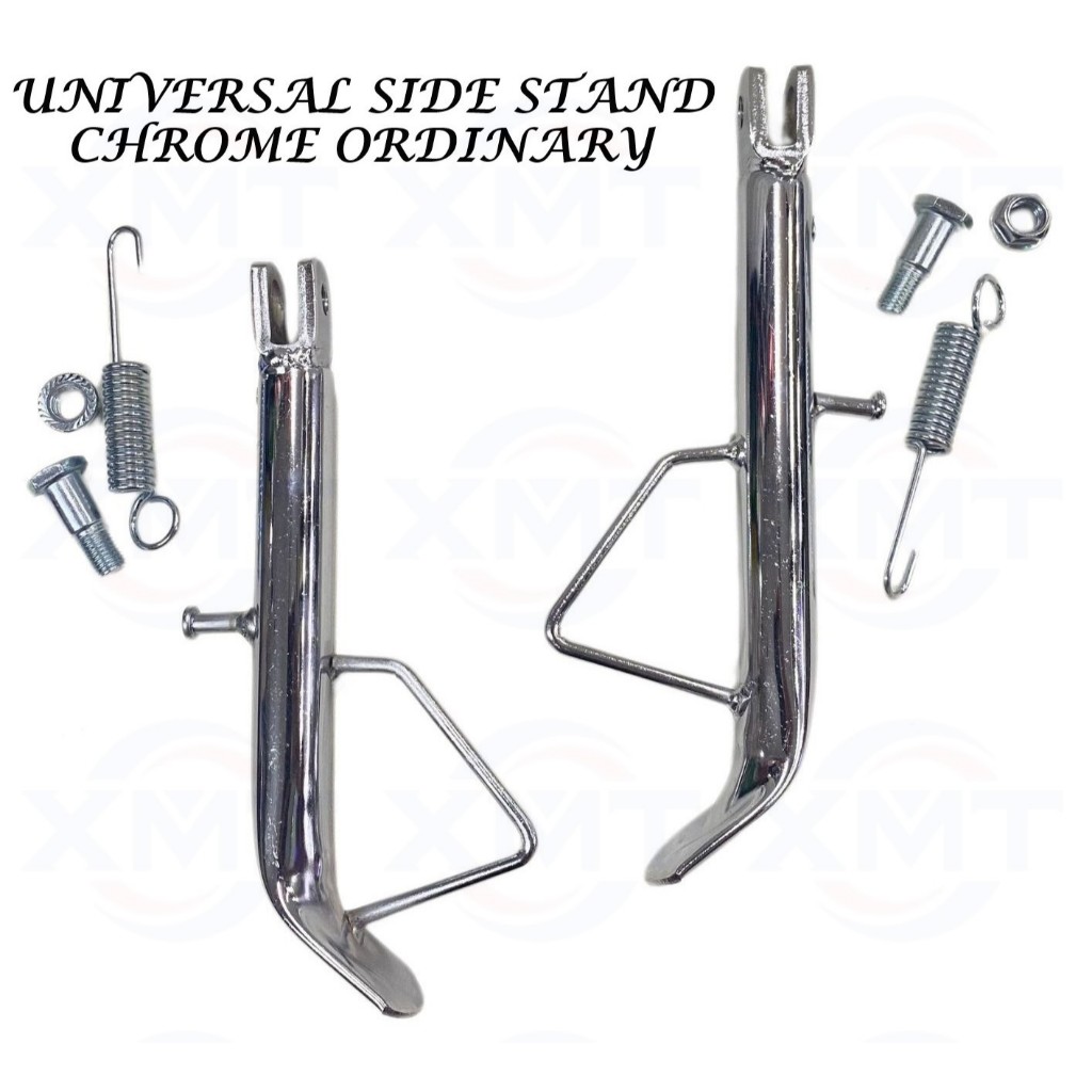 Motorcycle Side Stand Chrome Ordinary | 20cm & 22cm | Universal ...