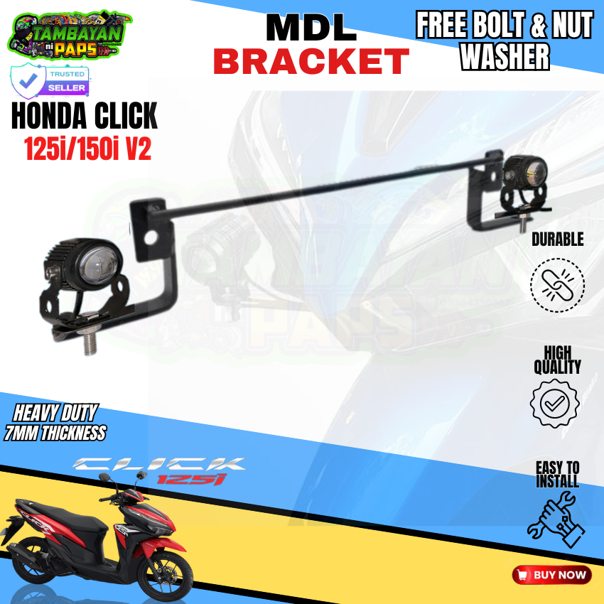 MOTORCYCLE BRACKET HONDA CLICK 125i/150i LED Light Bracket For Mini ...