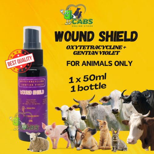 Wound shield, quick heal, fast heal oxytetracycline + gentian violet ...