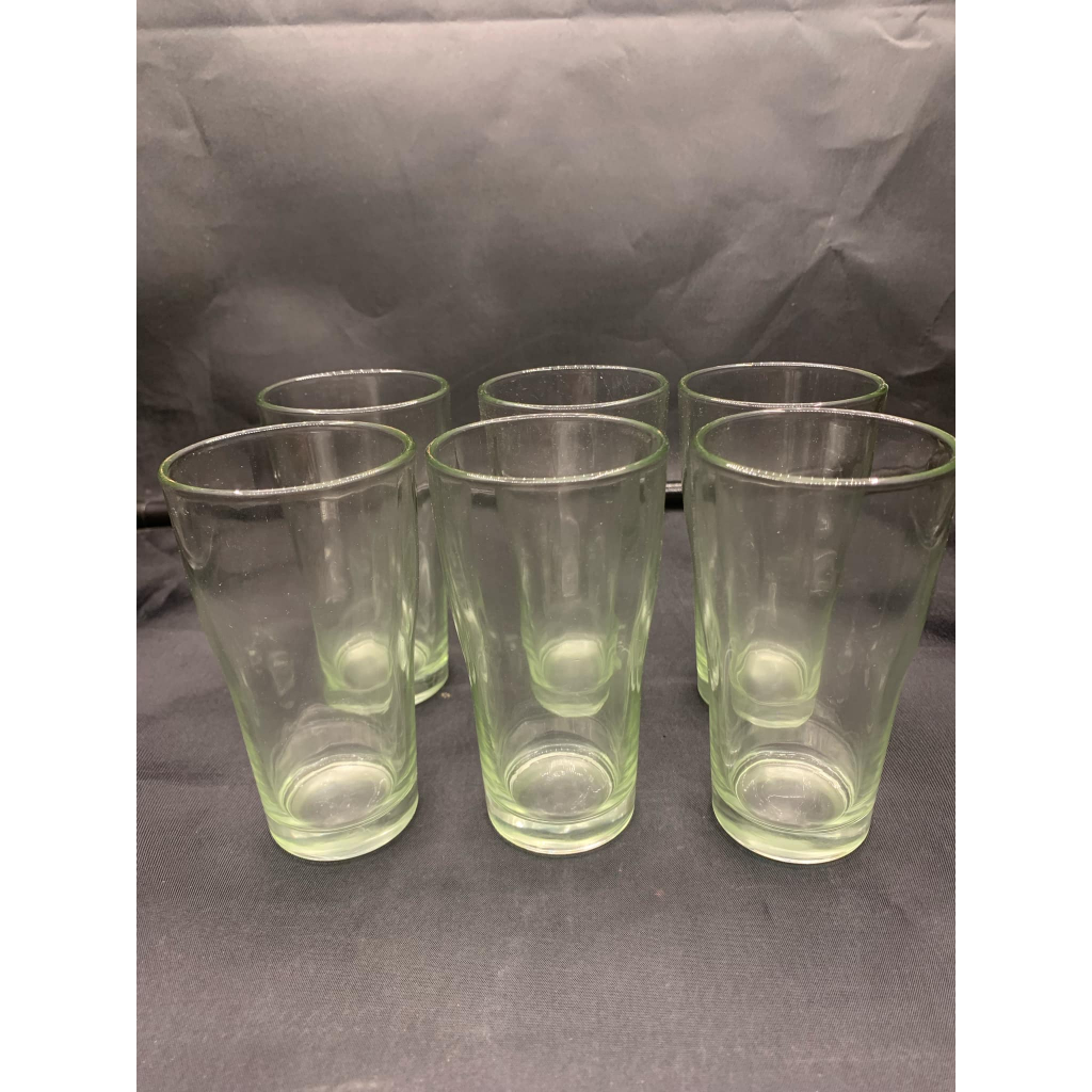 JHS 6PCS TUMBLER BASO CLEAR #2810 everyday glass transparent 9oz juice ...