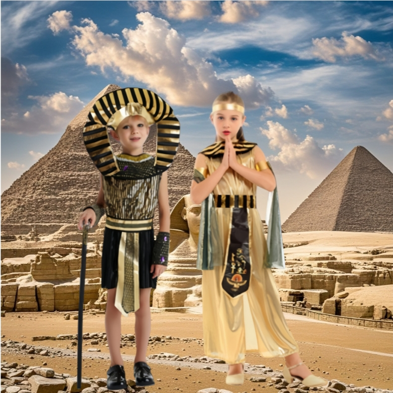 Pharaoh Costume For Kids Boy Girs Egyptian United Nation Costume For Boys India African Costume Shopee Philippines