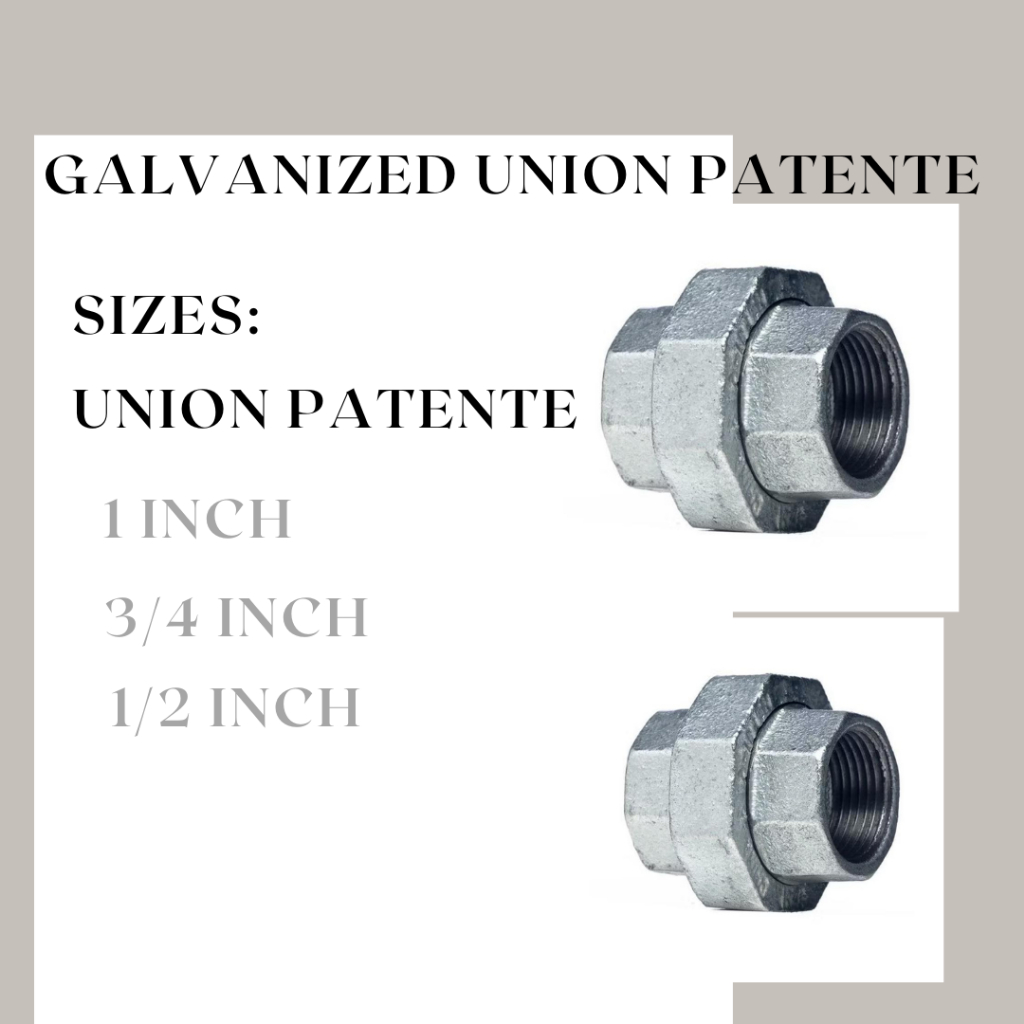 GALVANIZED UNION PATENTE 1/2' 3/4 AND 1' | Shopee Philippines