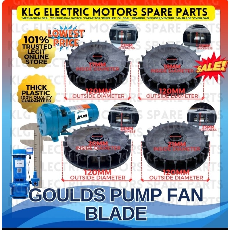 Goulds water pump fan blade 17mm 19mm 20mm 21mm water pump parts ...