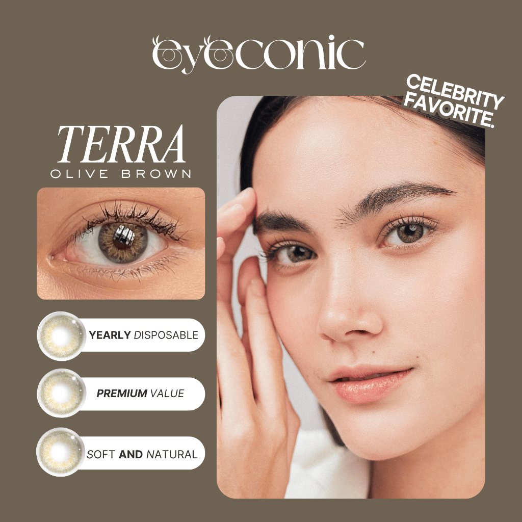 Eyeconic Terra (Olive Brown) Yearly Disposable Soft Contact Lens ...