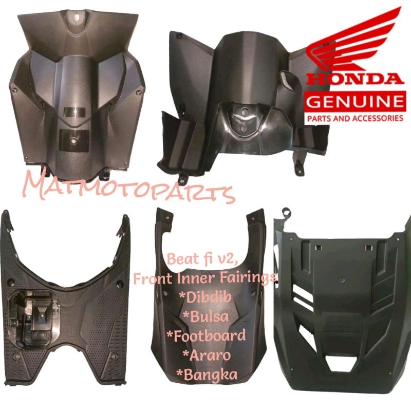 Genuine 5pcs Set Front Inner Fairings, Beat fi v2 (Bangka/Footboard ...
