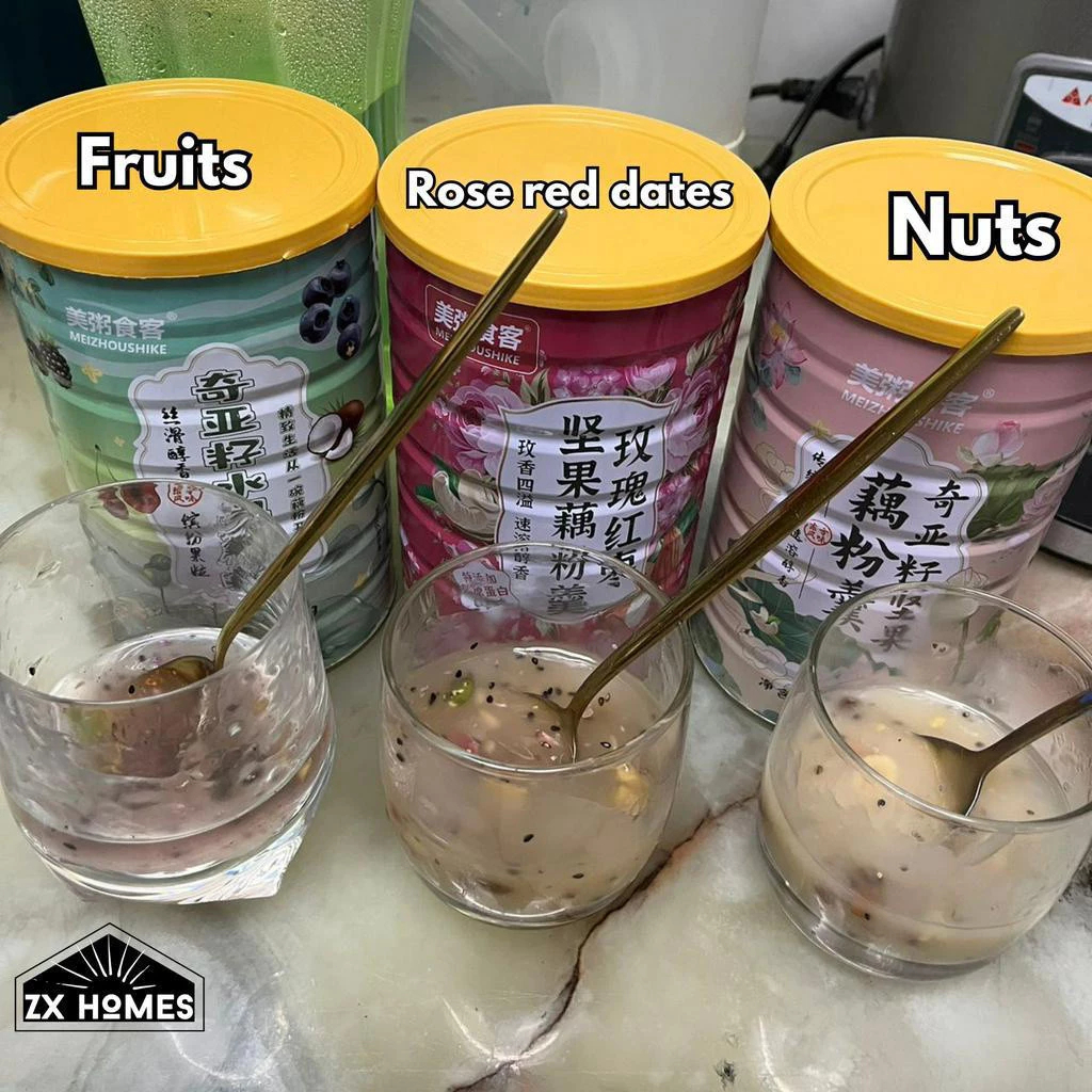 Chia Seed nut Lotus Root Starch Soup, Instant Breakfast nut and Lotus ...