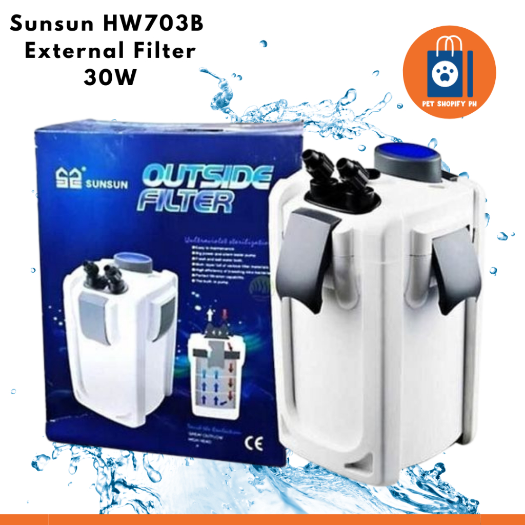 Sunsun HW703B Aquarium External Outside Filter 30W UV Germicidal Pump ...