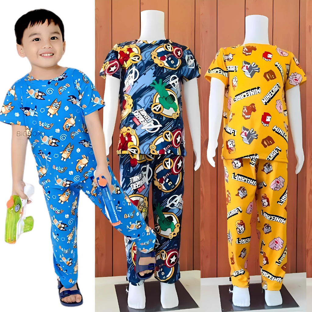BWM KIDS PAMTULOG SLEEPWEAR T-SHIRT PAJAMA TERNO FOR GIRL & BOY INFANT ...