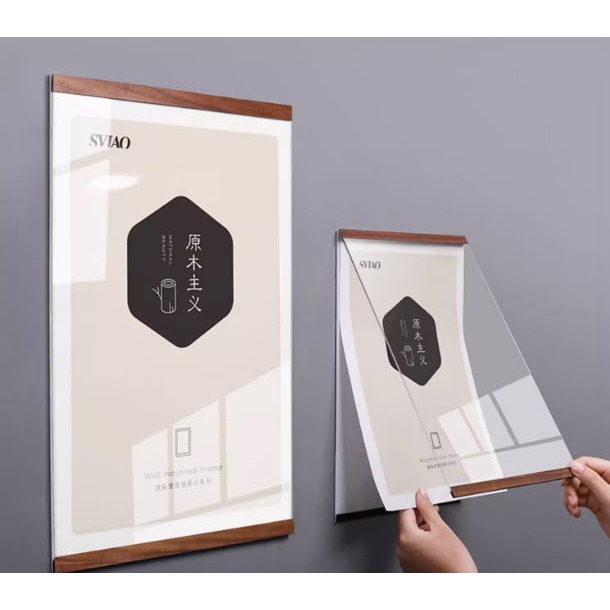 A5/A4 Magnetic Wall Mounted Photo Frame Picture Card Poster Display ...