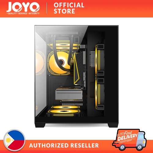 CVS EMIRSUN DUAL CHAMBER GAMING PC CASE W/ TG FRONT+SIDE/USB3/ BLACK (M ...