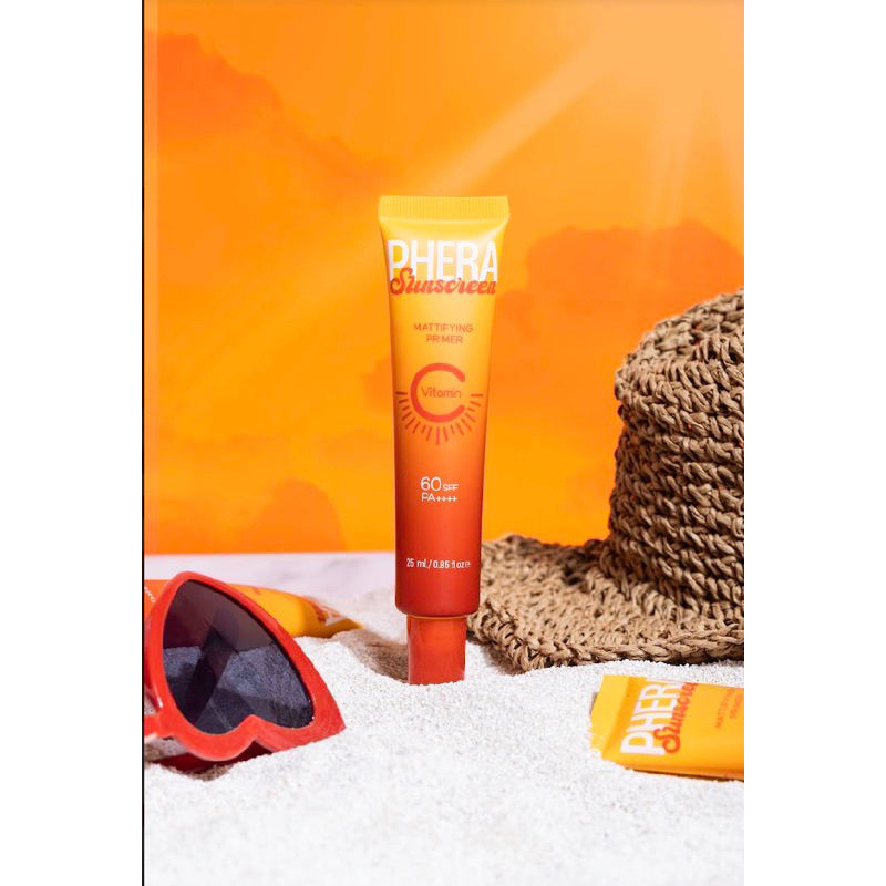 PHERA SUNSCREEN SPF 60+++ MATTIFYING PRIMER VITAMIN C | Shopee Philippines