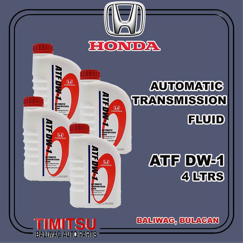 HONDA GENUINE AUTOMATIC TRANSMISSION FLUID DW-1 BUNDLE OF 4 LITERS ATF DW-1 08268-P99-1BS1 ...
