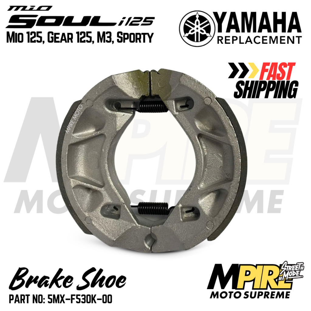 BRAKE SHOE Yamaha Mio Soul 125 / M3 / Mio 125 / Sporty 125 / Amore 125 ...