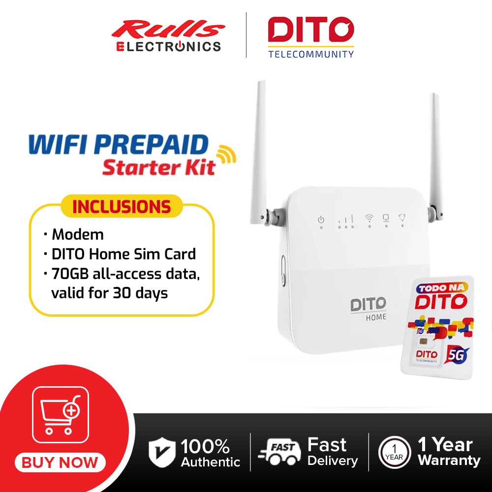 DITO Home WiFi Prepaid Starter Kit with 70GB Data | Shopee Philippines