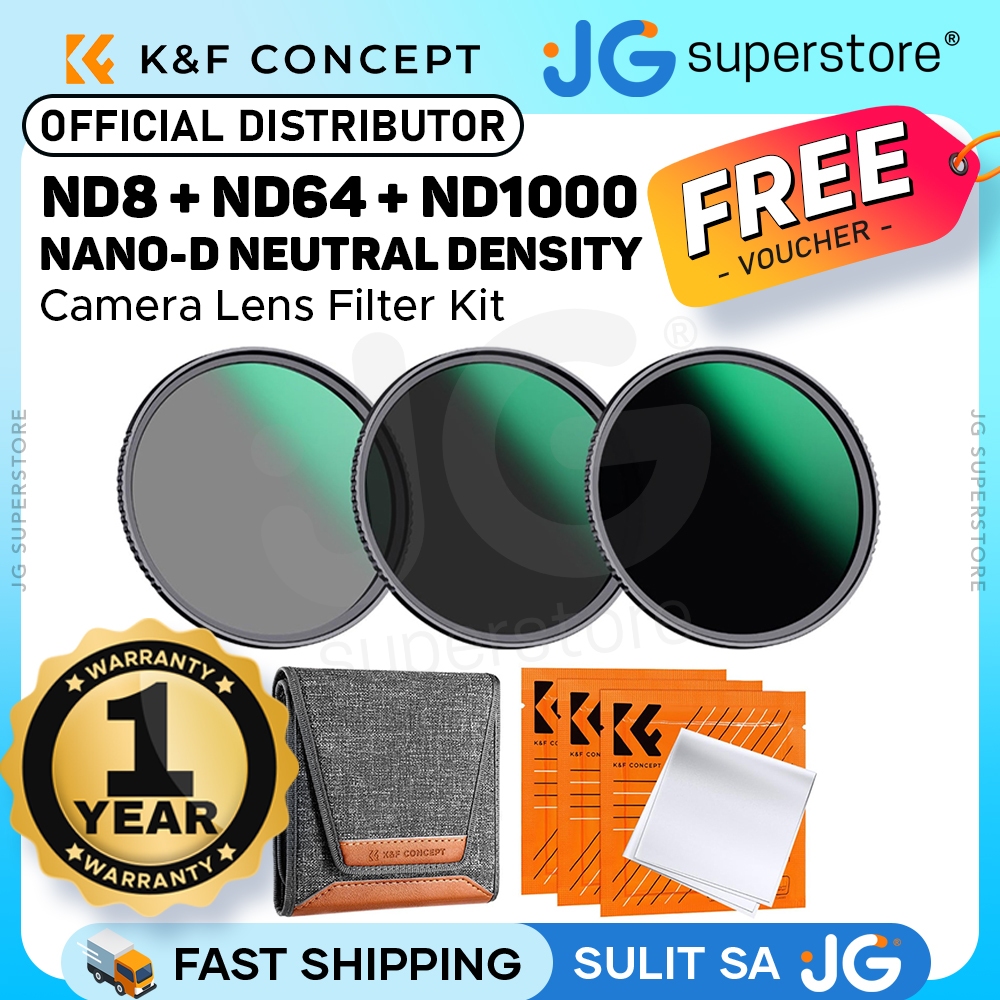 K&F Concept Nano-D ND8 ND64 ND1000 Neutral Density Camera Lens Filter Kit Waterproof 3/4/10 ...