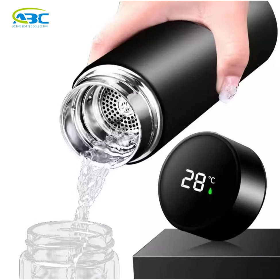 ABC LED thermos 500ml fashion smart thermos LED display vacuum Anti ...