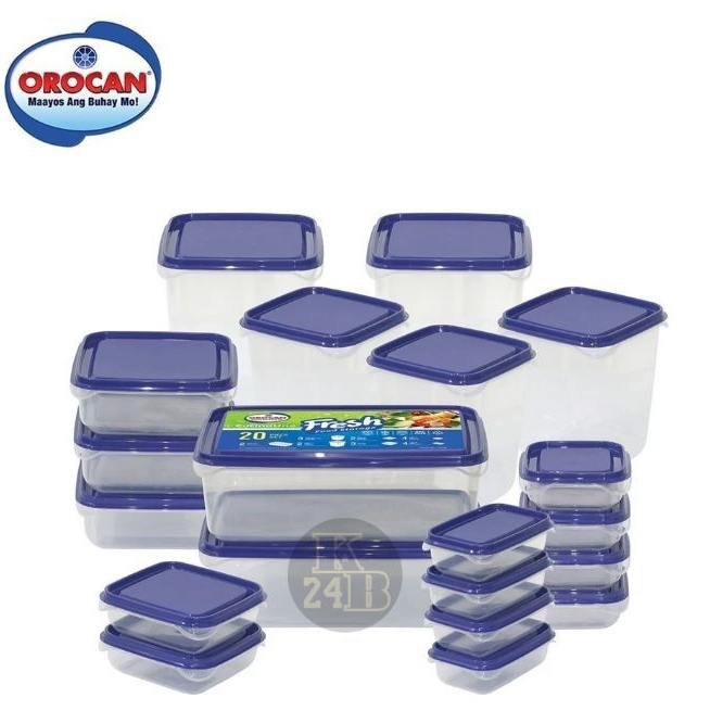 Orocan Food Storage # FS020 20 pcs Cucina Uno Fresh Food Storage Food ...