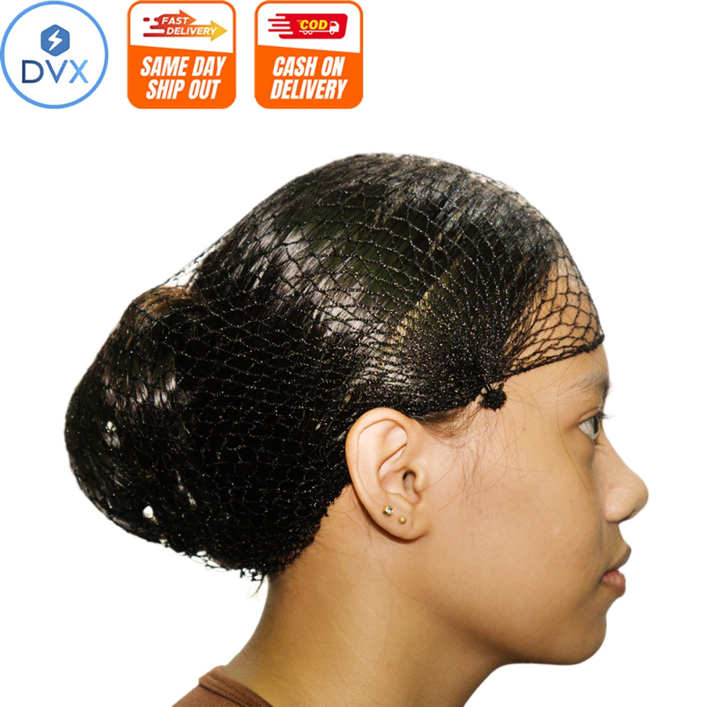 DVX Black Mesh Hairnet Flexible Hair Nets / Cap #8155 | Shopee Philippines