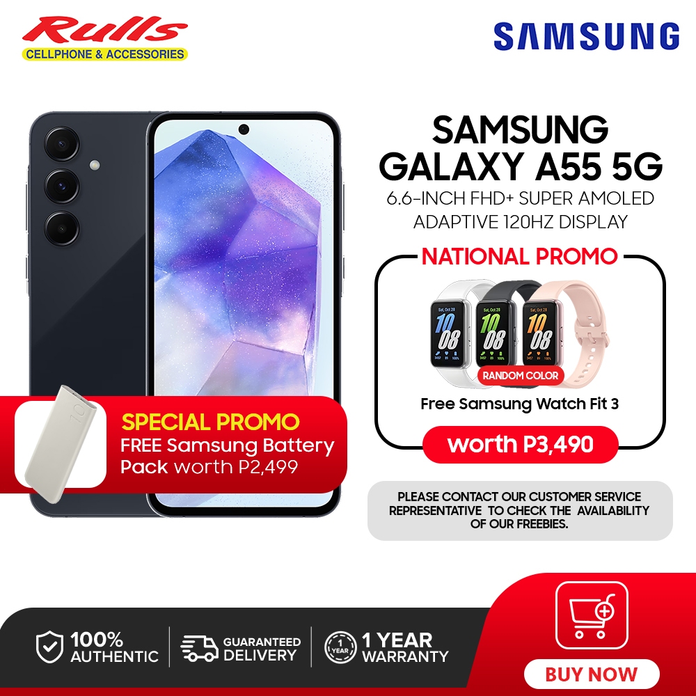 Samsung Galaxy A55 5G Smartphone | 8GB+256GB | Exynos 1480 CPU | 50MP ...