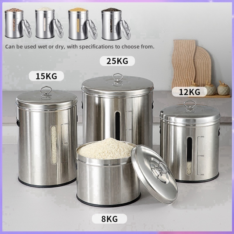 metal rice storage container 25kg/5kg/15kg/10kg lagyanan ng bigas ...