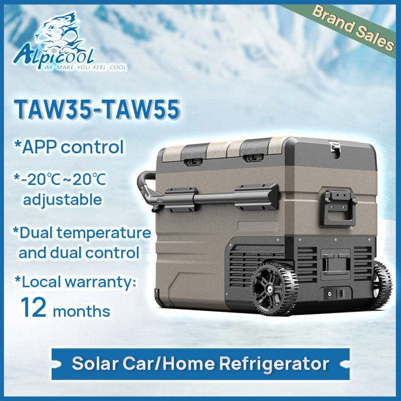 Alpicool TAW Portable Solar Fridge Freezer Wheels Handle Car Fridges ...