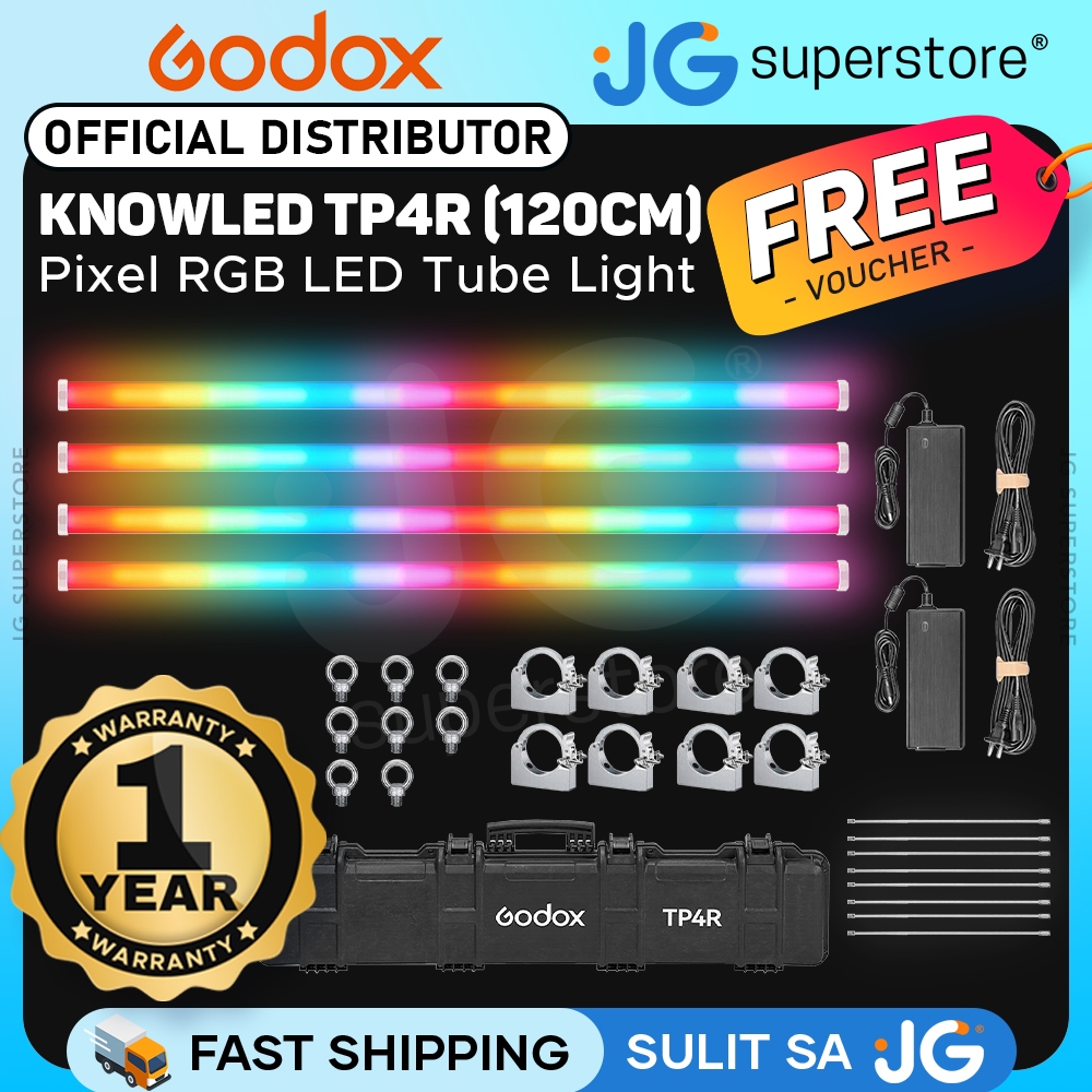 Godox KNOWLED TP2R TP4R 4-Light Kit 60-120cm RGB LED Tube Light 2000 ...