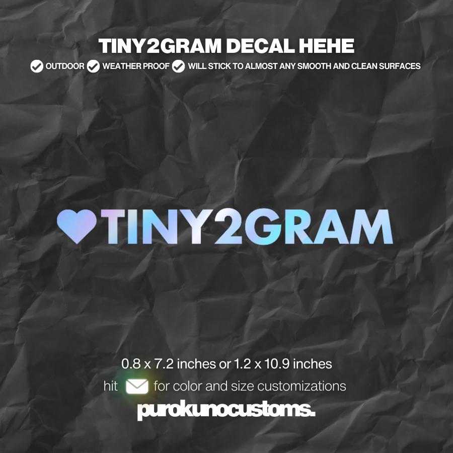 TINY 2 GRAM Outdoor machine cut vinyl sticker decals for click mio ...