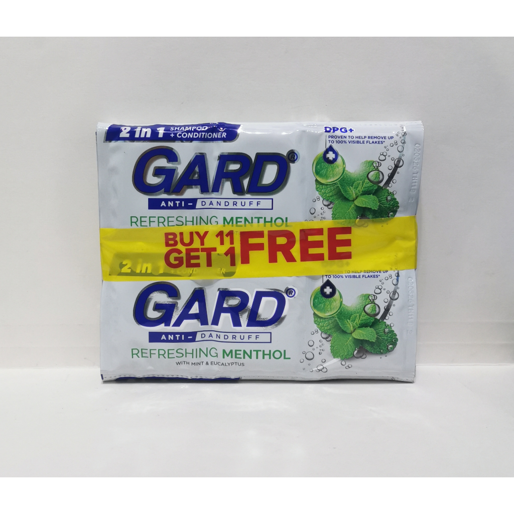 Gard Anti-Dandruff Shampoo 11+1 Sachet (2 Packs) | Shopee Philippines