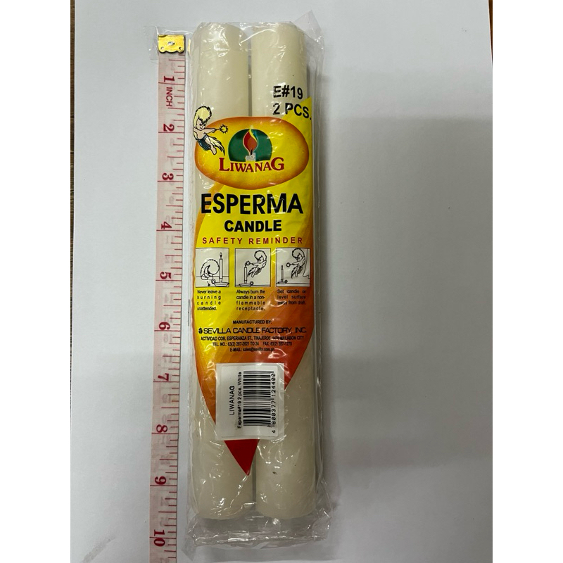 LIWANAG CANDLE ESPERMA #19 (2pcs) | Shopee Philippines