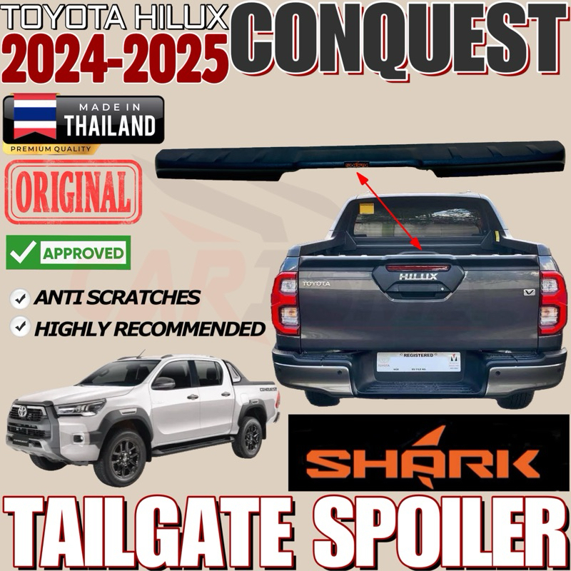 TOYOTA HILUX CONQUEST 2021-2024 SHARK TAIL GATE SPOILER (HILUX ...