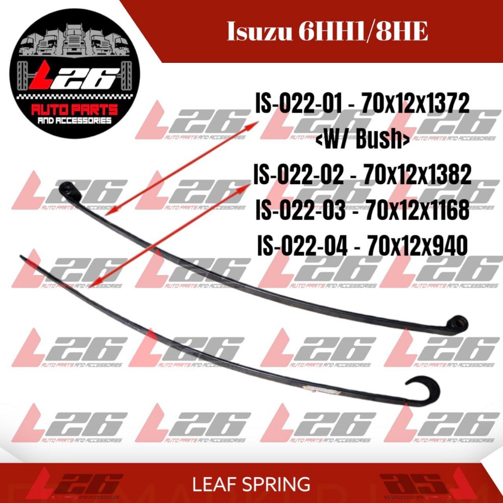 UP-LUC Leaf Spring Molye for Isuzu 6HH1/8HE sizes available | Shopee ...