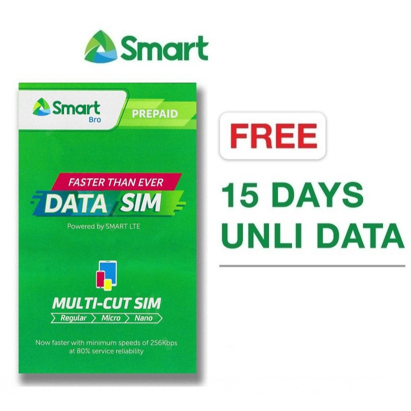 SMART Bro Prepaid DATA SIM w/ UNLI data valid for 15 days | Shopee ...
