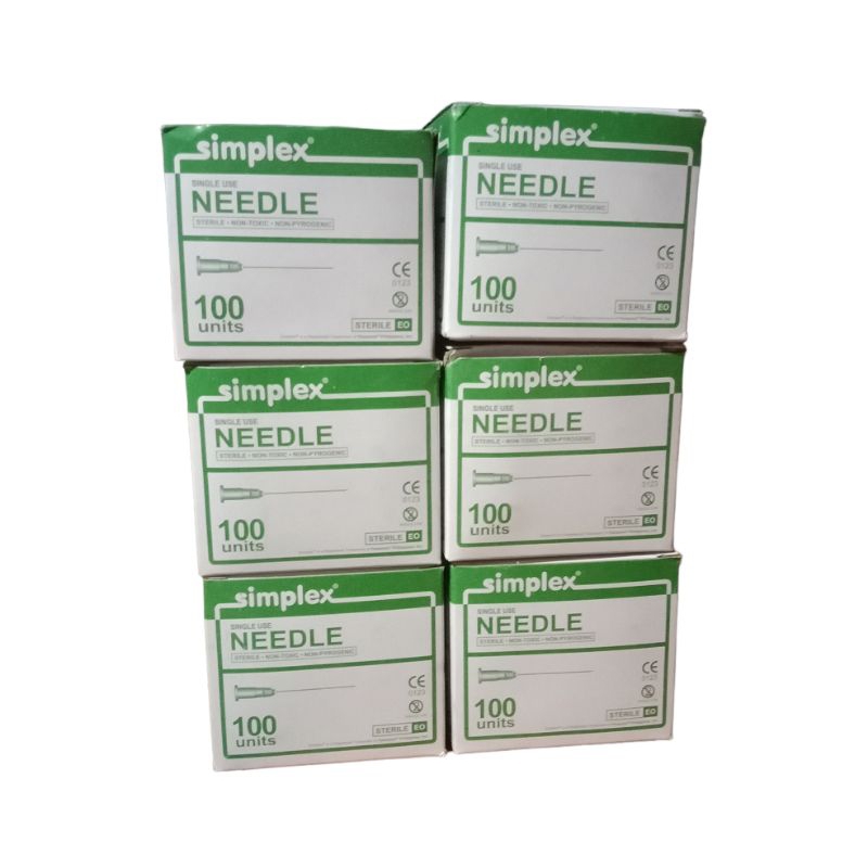 Simplex Needle G18,19,20,21,23,25,26,27,30 SOLD PER BOX-100's | Shopee ...