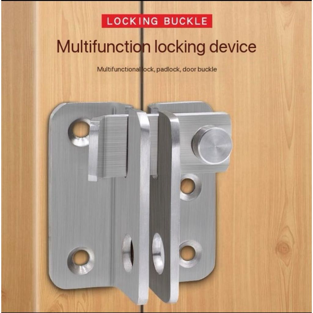 304 Stainless Steel Safety Hasp Door Lock for Bathroom Bedroom Door ...