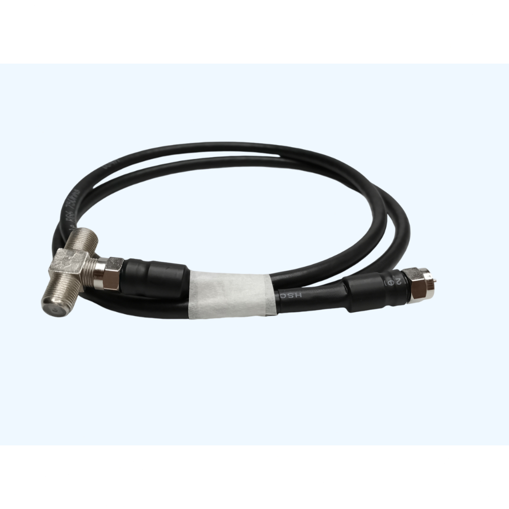 PC PO RG6 COAXIAL CABLE with F CONNECTOR MALE to 2-WAY FEMALE SPLITTER ...