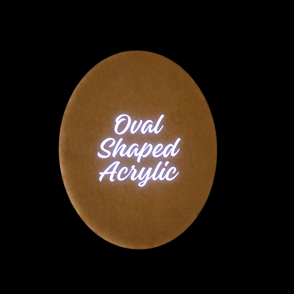Clear Black White Acrylic Oval Shaped [3mm 2mm Thick] oblong | Shopee ...