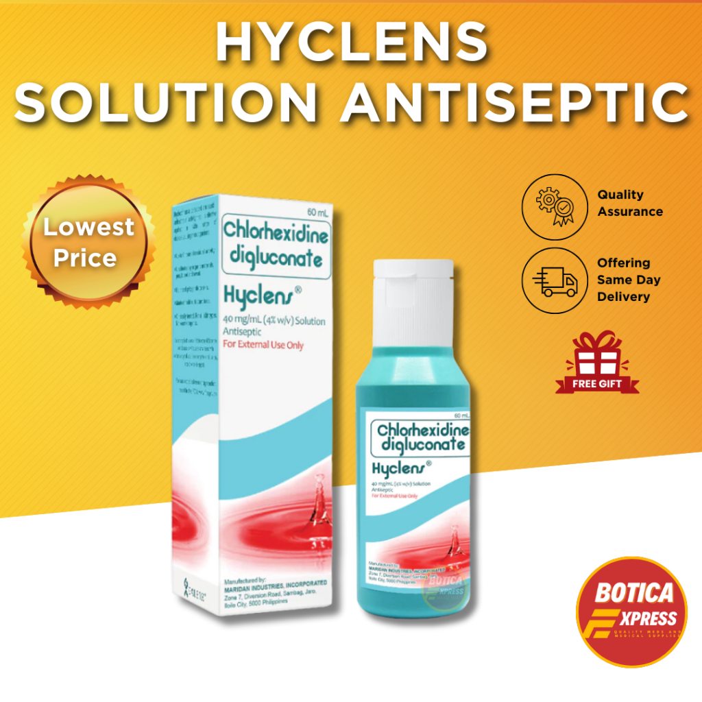 Hyclens Antiseptic Skin Cleanser 4% Chlorhexidine digluconate 60 mL ...