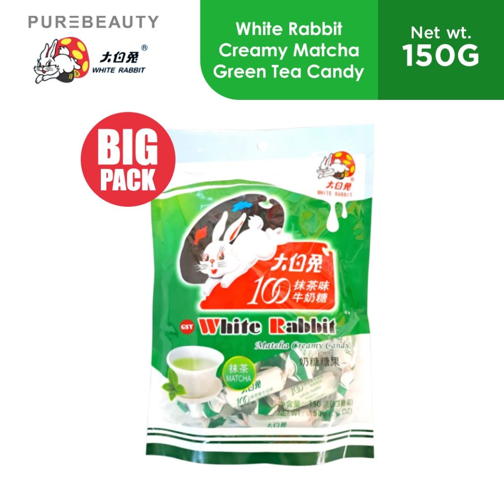 White Rabbit Creamy Matcha Green Tea Candy BIG PACK - 150g - Purebeauty ...